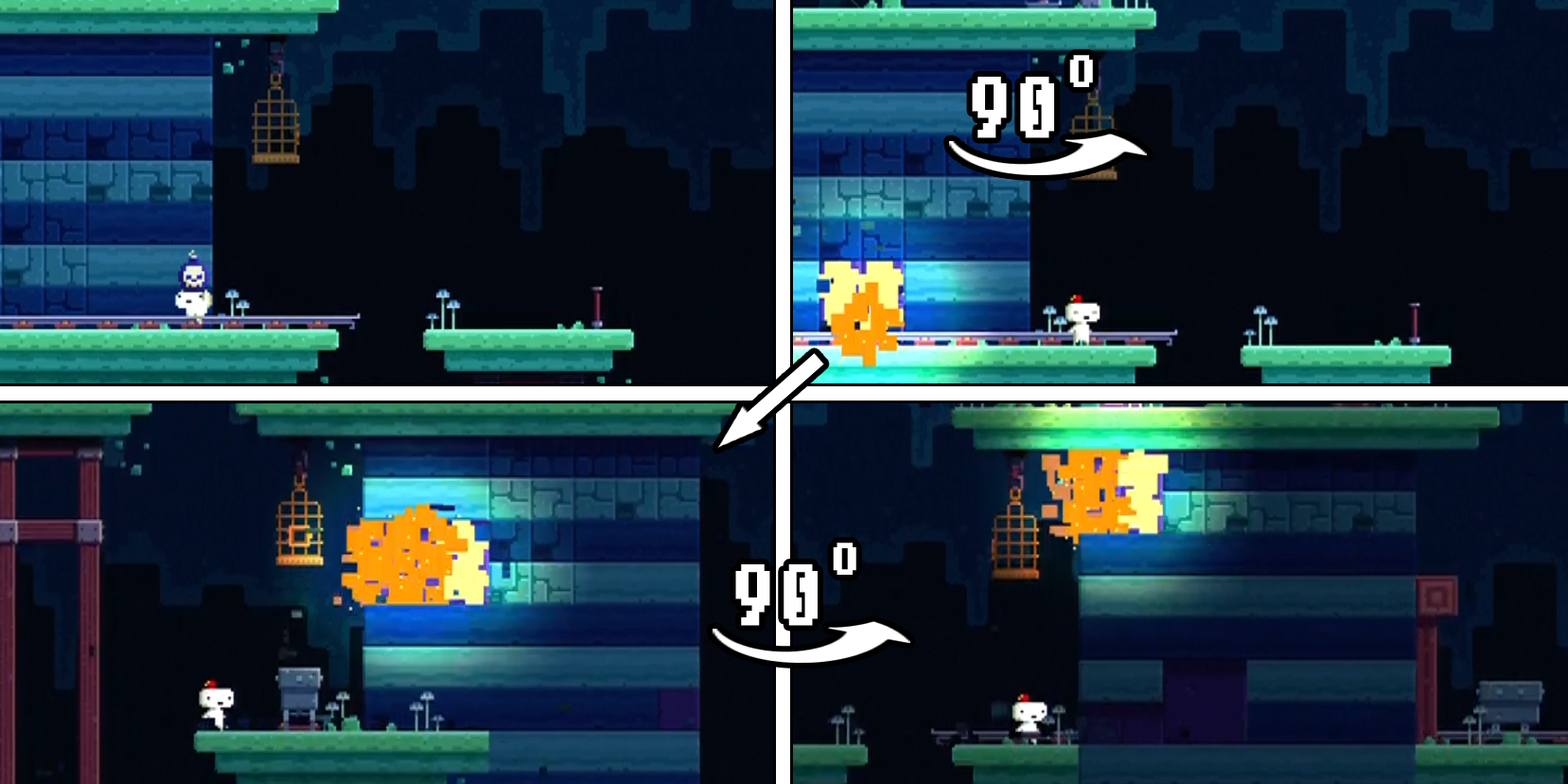 Fez Cube Guide – Main Hub – Waterfall Area – XBLAFans